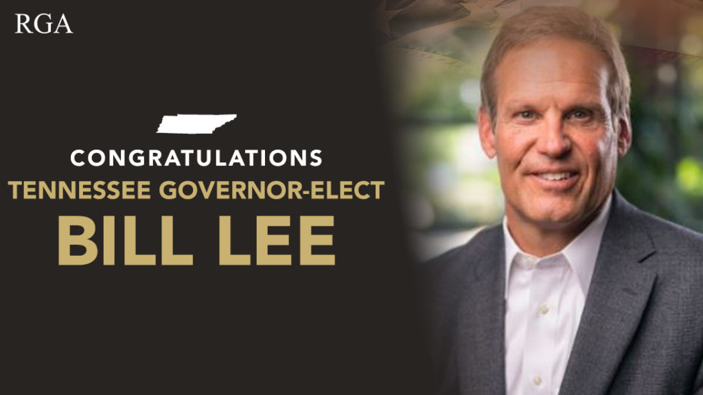 RGA Congratulates Tennessee Governor-Elect Bill Lee