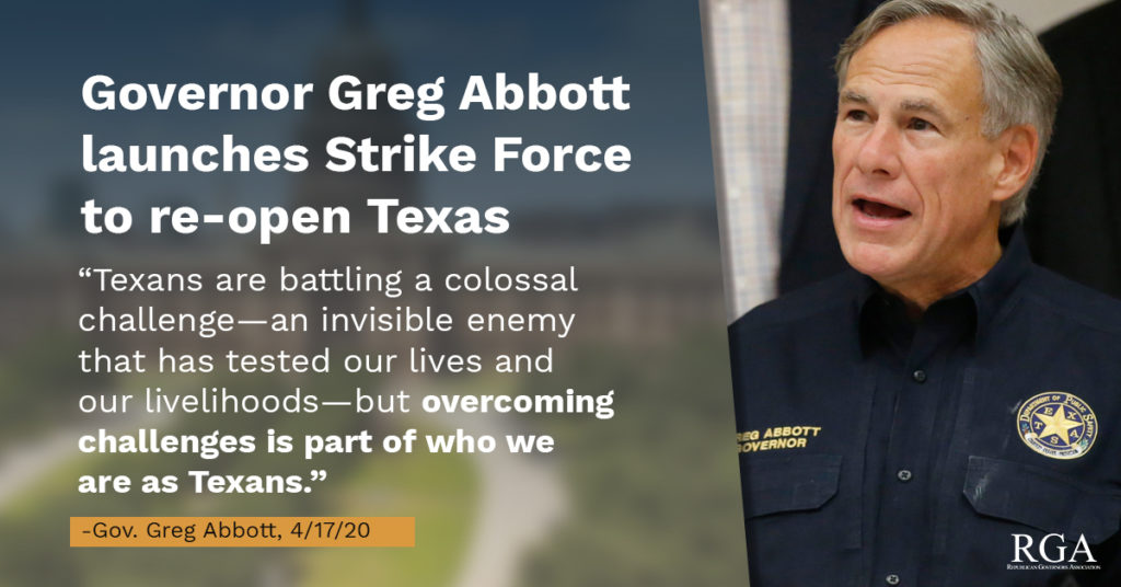 Texas Governor Greg Abbott Deploys “strike Force” To Restart And